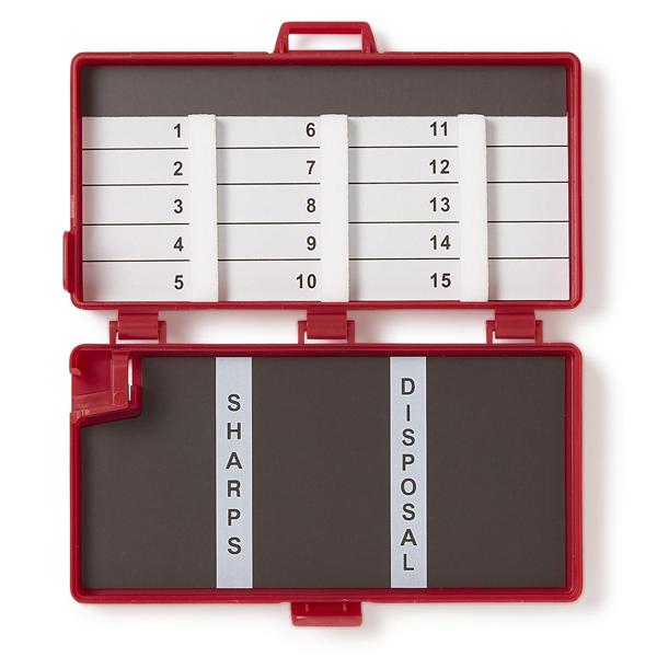 Medline Industries Counter Needle Foam Strip/Magnet 15 Count Red Steri ...