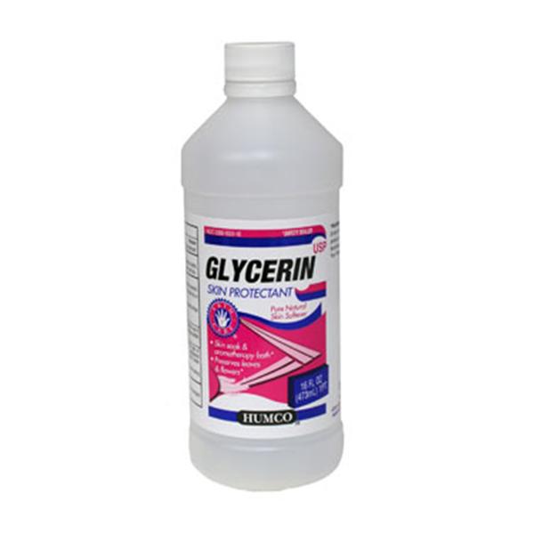 Humco Holding Group Glycerin 99.5% Liquid Protectant Skin 16oz 12Bt/Ca ...