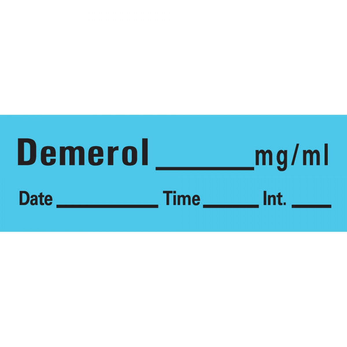 Anesthesia Tape With Date, Time & Initial (Removable) Demerol Mg/Ml 1 ...