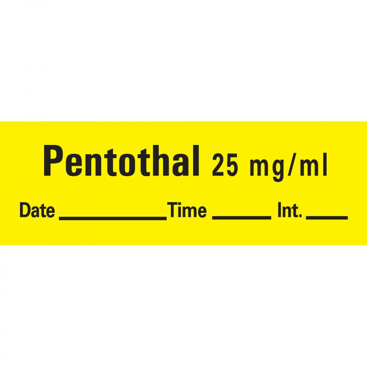 Anesthesia Tape With Date, Time & Initial (Removable) Pentothal 25 Mg ...