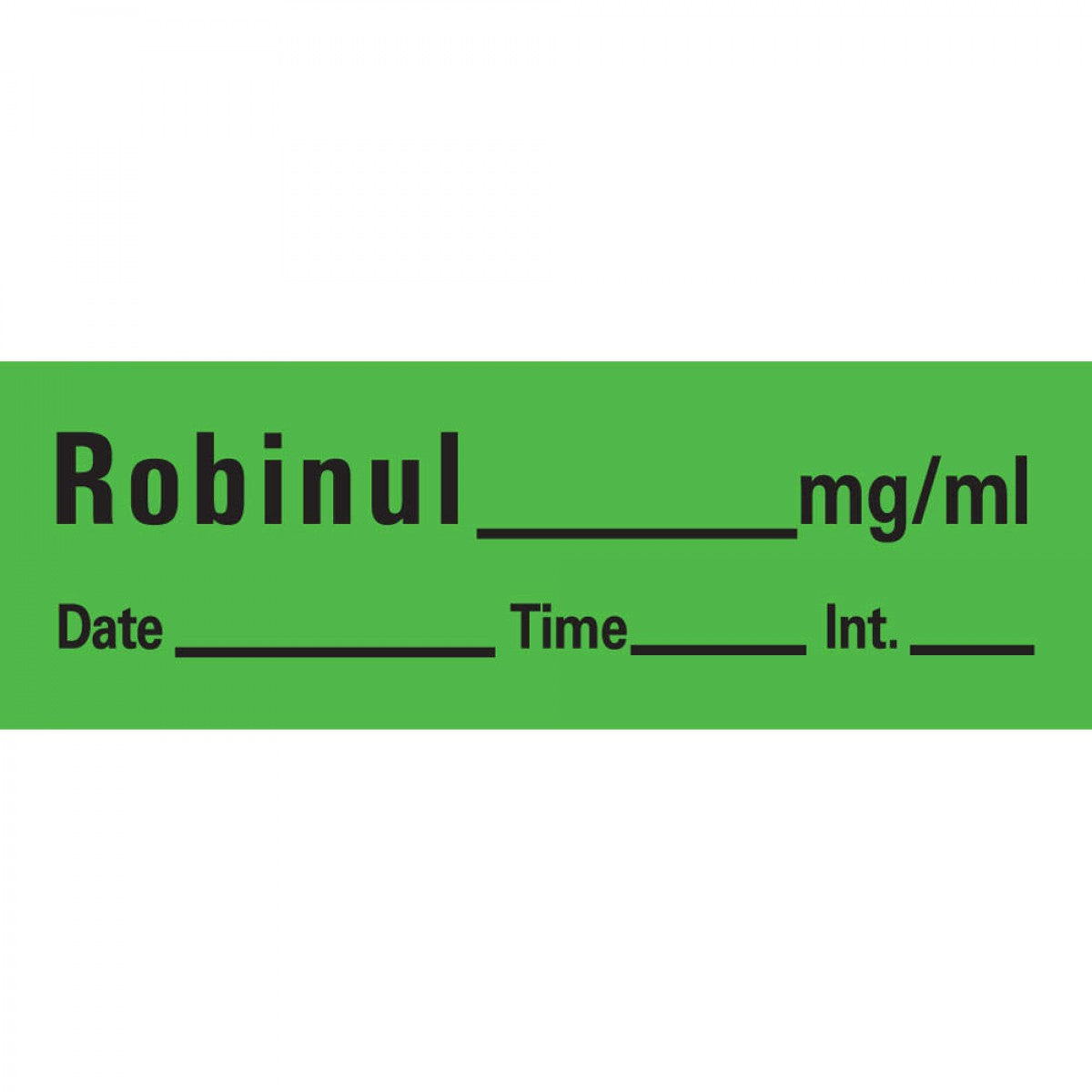 Anesthesia Tape With Date, Time & Initial (Removable) Robinul Mg/Ml 1 ...
