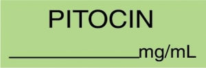 Medline Anesthesia Syringe Labels - Pitocin Light Green mg / mL Tape ...