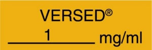 Medline Anesthesia Syringe Labels - Versed Orange 1 mg / mL Tape - AT1 ...
