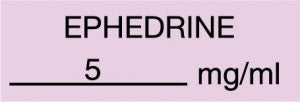 Medline Anesthesia Syringe Labels - Ephedrine Lavender 5 mg / mL Tape ...