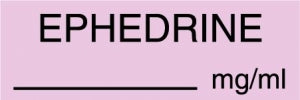 Medline Anesthesia Syringe Labels - Ephedrine Lavender mg / mL Tape ...