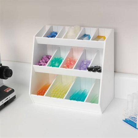 Adjustable Compartment Bench Bin 14 Adjustable Bins and 2 Shelves - 24 ...