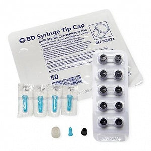 BD Luer-Lok Sterile Syringe Tip Caps - Polypropylene Sterile Luer Lock ...