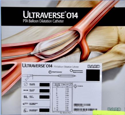 CR Bard ULTRAVERSE 014 PTA Dilatation Catheter - Ultraverse 014 PTA Di ...