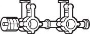 Baxter Two Gang 4-way Large Bore Stopcock - Stopcock, 4-Way, Large Bor ...