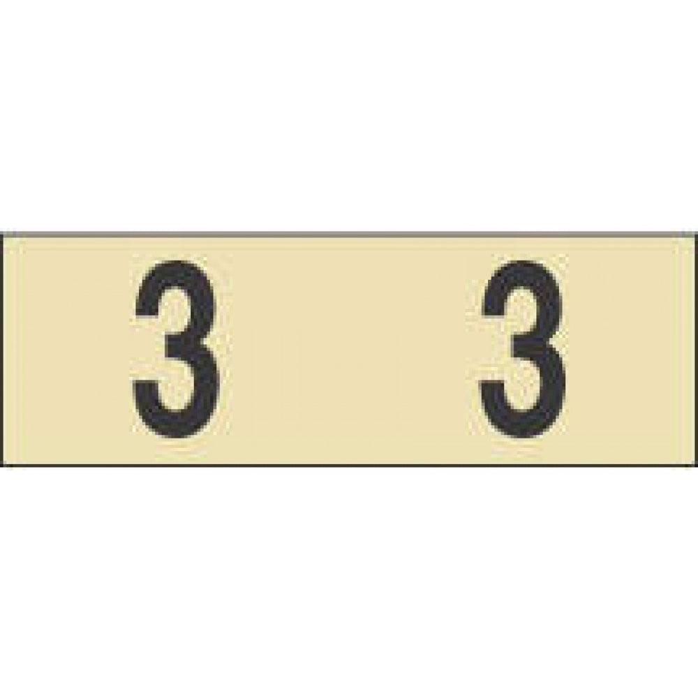Bms Color Code Label Numeric "3" 1 1/2" X 1/2" Manila Permanent - 1000 ...