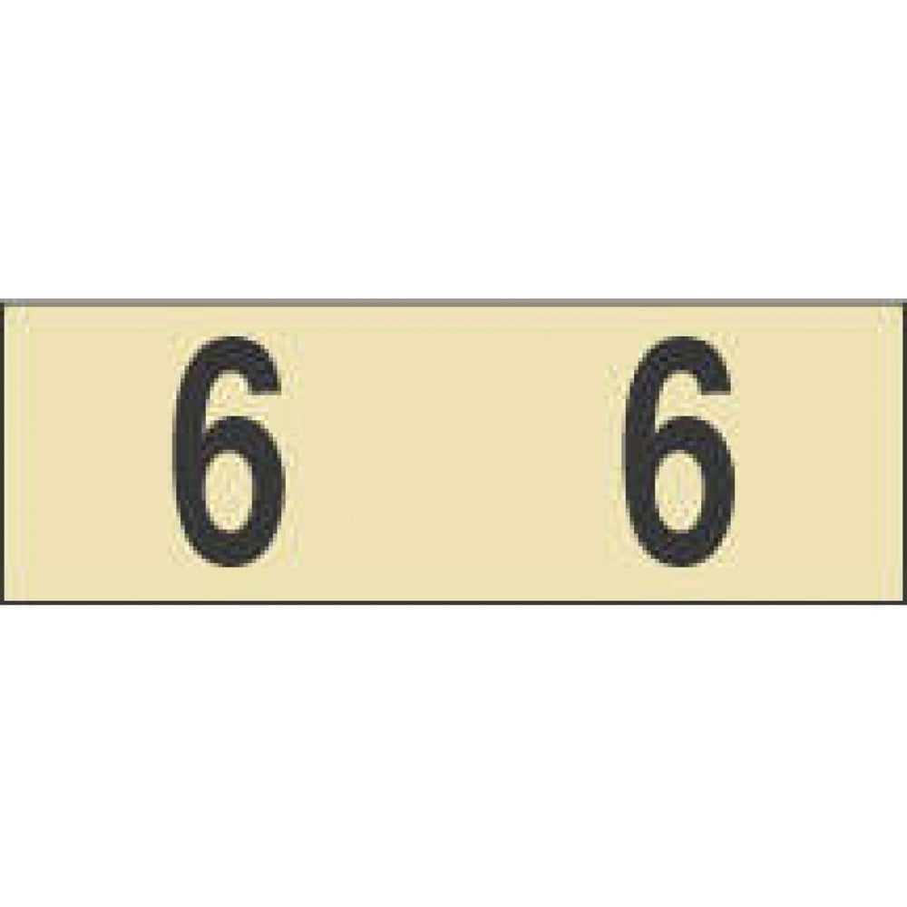 Bms Color Code Label Numeric "6" 1 1/2" X 1/2" Manila Permanent - 1000 ...