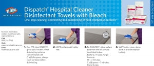 Clorox Dispatch Hospital Disinfectant Towels with Bleach - Dispatch Bl ...