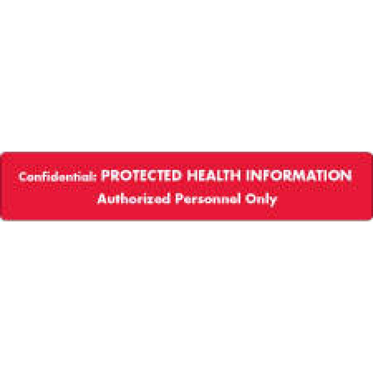 Label Paper Permanent Confidential: Protected 5 1"/2" X 1 Red 175 Per ...
