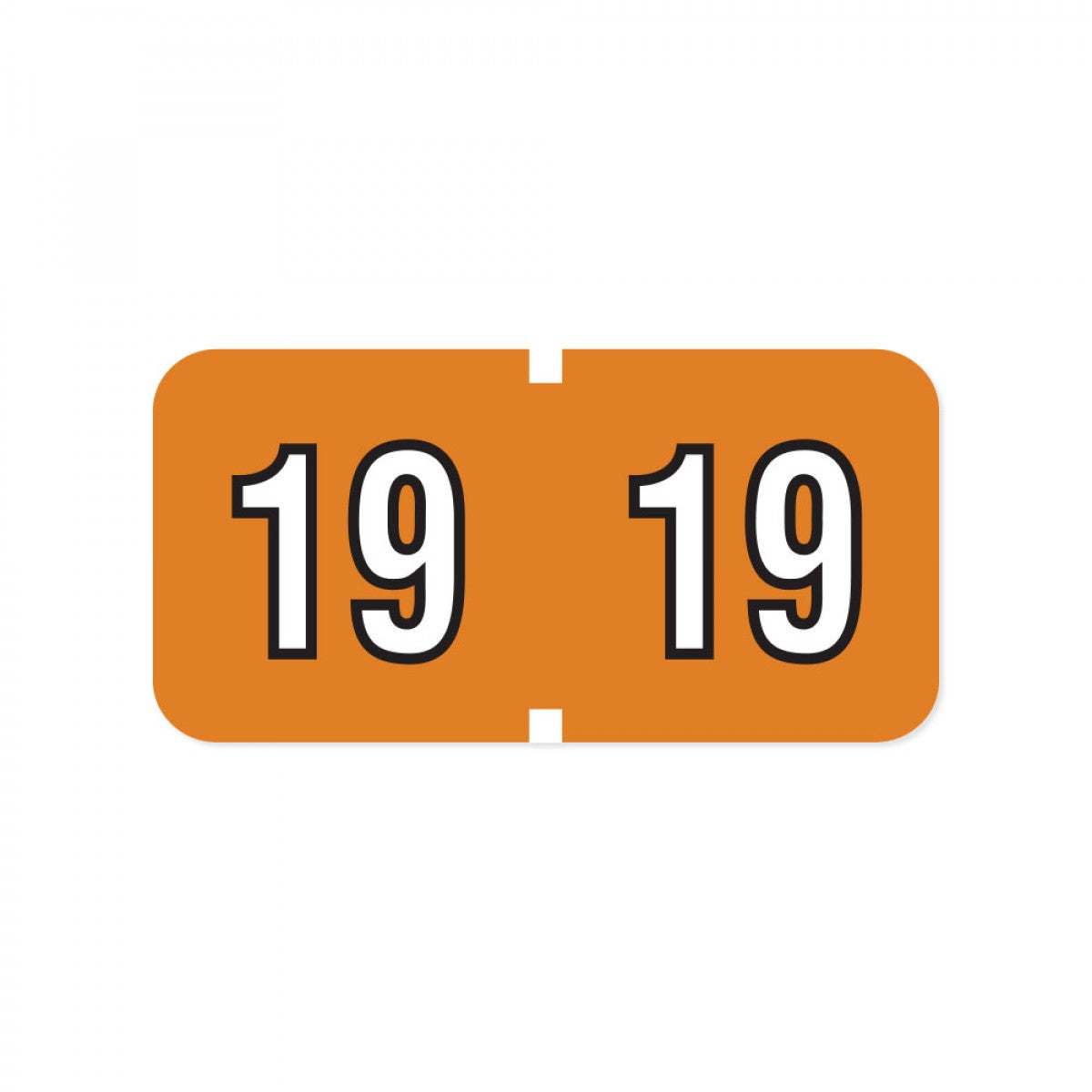 Colwell Compatible Color Code Label Year "19" 1 X 1/2 Orange Mylar Per ...