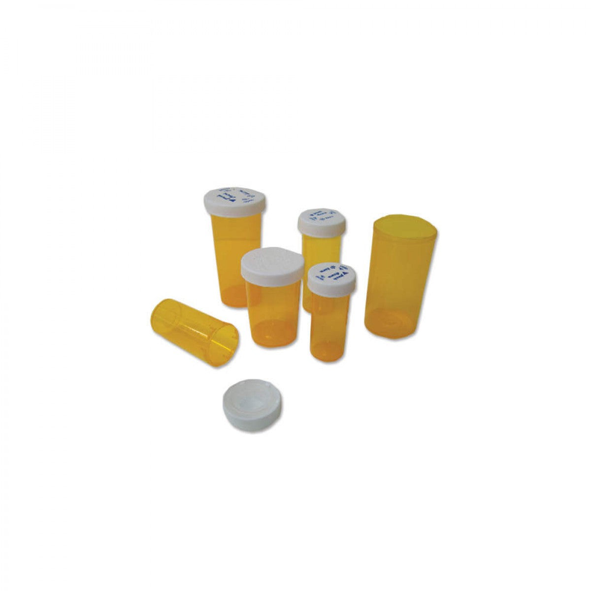 Vial With Child-Resistant Cap Plastic 8 Dram Amber 410 Per Box ...