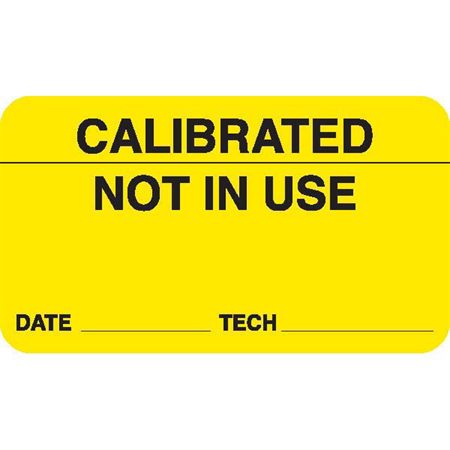 Calibration Labels NOT CALIBRATED DO NOT USE" - Red with black text ...