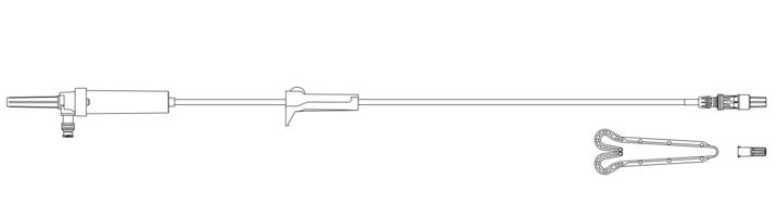 BD IV Pump Module Parts - 20-Drop 31" IV Secondary Set with 12 mL Prim ...