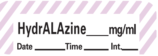 PDC Healthcare Drug Labels - Hydralazine Label, White l Violet, 500/Ro ...
