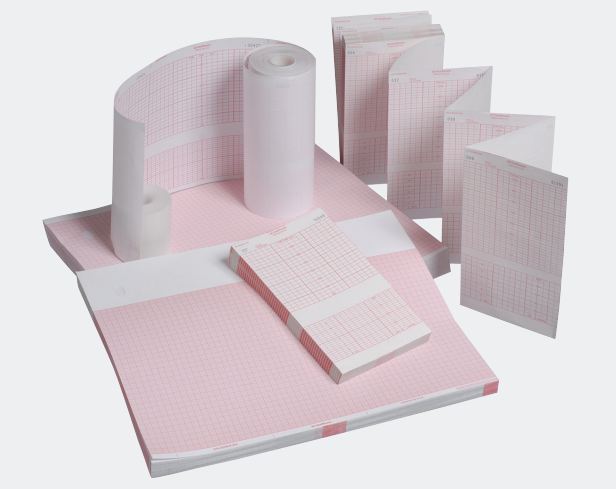 Vyaire ECG / EEG Recording Paper - ECG Paper, A4, Z-Fold, Red Grid - 2 ...
