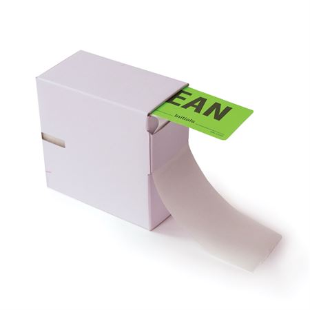 Clean Label Clean" Label - Fluorescent Green - 4"W x 1.875"H — Grayline ...