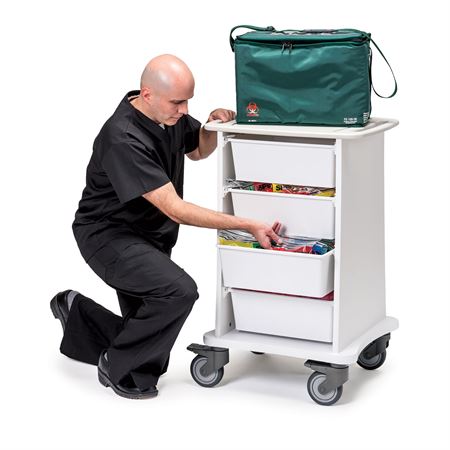 Courier Specimen Transport Cart With Locking Door - 25"W x 22.25"D x 3 ...