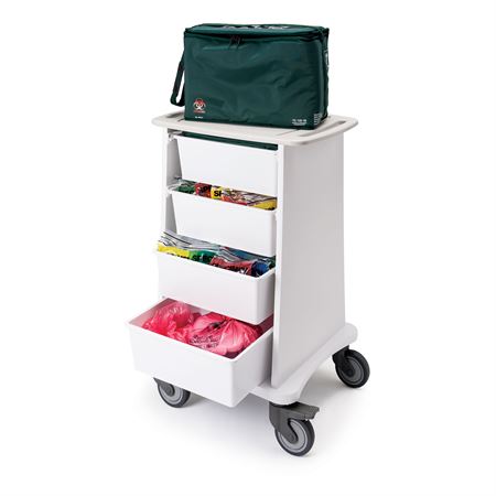 Courier Specimen Transport Cart With Locking Door - 25"W x 22.25"D x 3 ...