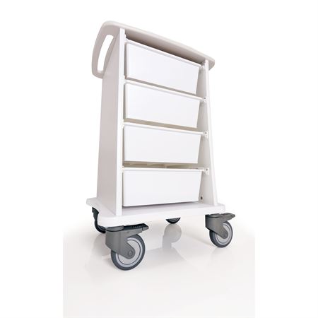 Courier Specimen Transport Cart With Locking Door - 25"W x 22.25"D x 3 ...