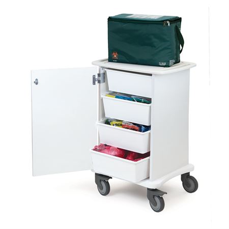 Courier Specimen Transport Cart With Locking Door - 25"W x 22.25"D x 3 ...