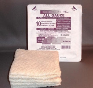 AMD-Ritmed Sterile Fluff Sponges - Fluff Gauze Sponge, Diagonal, Steri ...
