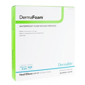 DermaRite Foam Dressings - DermaFoam Heel Foam Dressing - 00293E ...