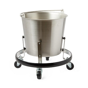 Medline Stainless Steel Buckets - Stainless Steel Kick Bucket with Sta ...