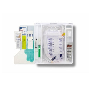 Medline 100% Silicone 1-Layer Foley Catheter Tray with Urine Meter - O ...
