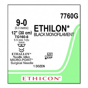 Ethicon Ethilon Nylon Sutures - SUTURE, ETHILON, MONO, BLK, 9/0, 12, T ...