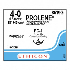 Ethicon Prolene Blue Needled Sutures - SUTURE, PROLENE, MONO, BLUE, 4/ — Grayline Medical