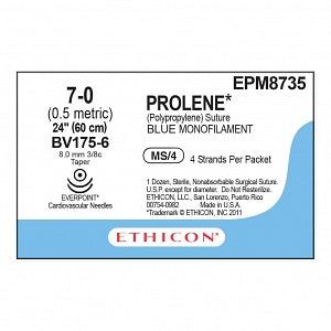 Ethicon Prolene Blue Needled Sutures - SUTURE, PROLENE BLU 4X60CM M0.5 ...