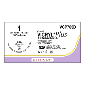 Ethicon Vicryl Plus Sutures - SUTURE, VICRYL PLUS VL BR 1, 818, VA - V ...