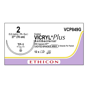Ethicon Vicryl Plus Sutures - SUTURE, VICRYL PLUS VL BR 2, 2-27, VA ...