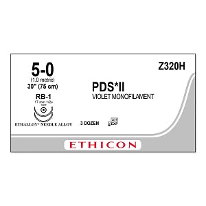 Ethicon PDS II Violet Sutures - SUTURE, 5/0 30 PDS II VIO MONO RB, VA ...