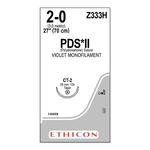 Ethicon PDS II Violet Sutures - SUTURE, 2/0 27 PDS II VIO MONO CT, VA — Grayline Medical