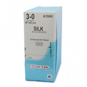 Ethicon Perma-Hand Silk Sutures - Perma-Hand Suture, Black Braided, Si ...