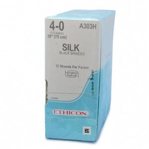 Ethicon Perma-Hand Silk Sutures - Perma-Hand Suture, Black Braided, Si ...