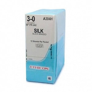 Ethicon Perma-Hand Silk Sutures - Perma-Hand Suture, Black Braided, Si ...