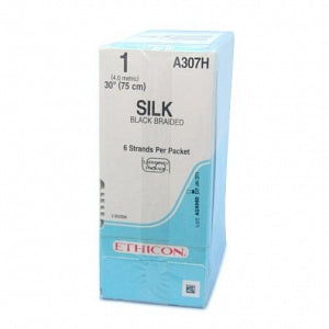 Ethicon Perma-Hand Silk Sutures - Perma-Hand Suture, Black Braided, Si ...