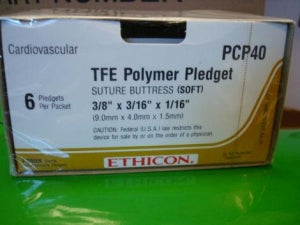 Ethicon TFE Polymer Pledgets - TFE Polymer Pledget, Soft, 3 x 3 x 1.5 ...