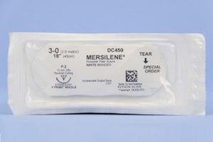 Ethicon Mersilene Sutures - Mersilene Suture, White, Size 3-0, 18", P ...