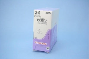Ethicon Taper Point Vicryl Synthetic Absorbable Sutures - Undyed Coate ...