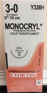 Ethicon Monocryl Absorbable Sutures - Monocryl Monofilament Suture, Vi ...
