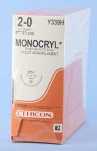 Ethicon Monocryl Absorbable Sutures - Monocryl Monofilament Suture, Vi ...