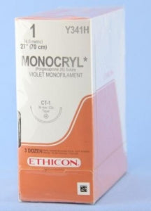 Ethicon Monocryl Absorbable Sutures - Monocryl Monofilament Suture, CT ...