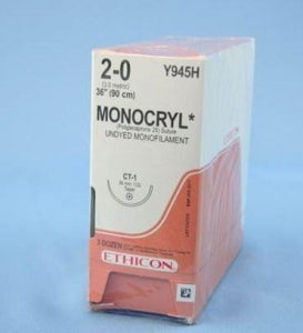 Ethicon Monocryl Absorbable Sutures - Monocryl Monofilament Suture, Un ...